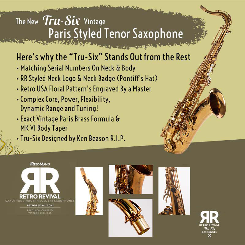 "Tru-Six" Vintage Paris Styled 1950's Tenor Saxophone – iReedMan's ...
